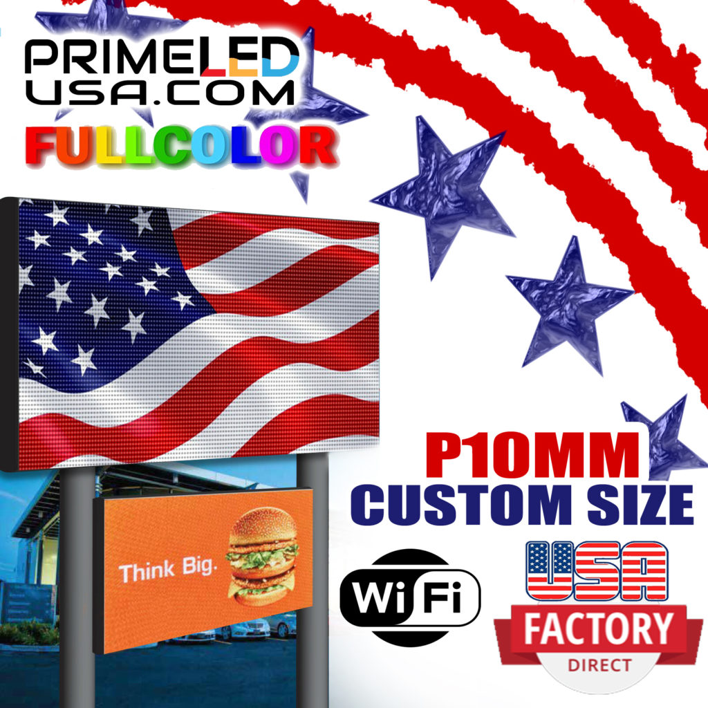 Full Color Led Signs 3ft H x 5ft W (P10MM – DIP) – Prime LED USA – LED ...