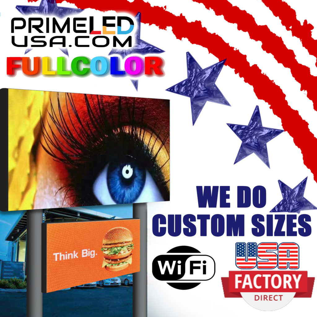 Full Color Led Signs 3ft H x 6ft W (P10MM – DIP) – Prime LED USA – LED ...