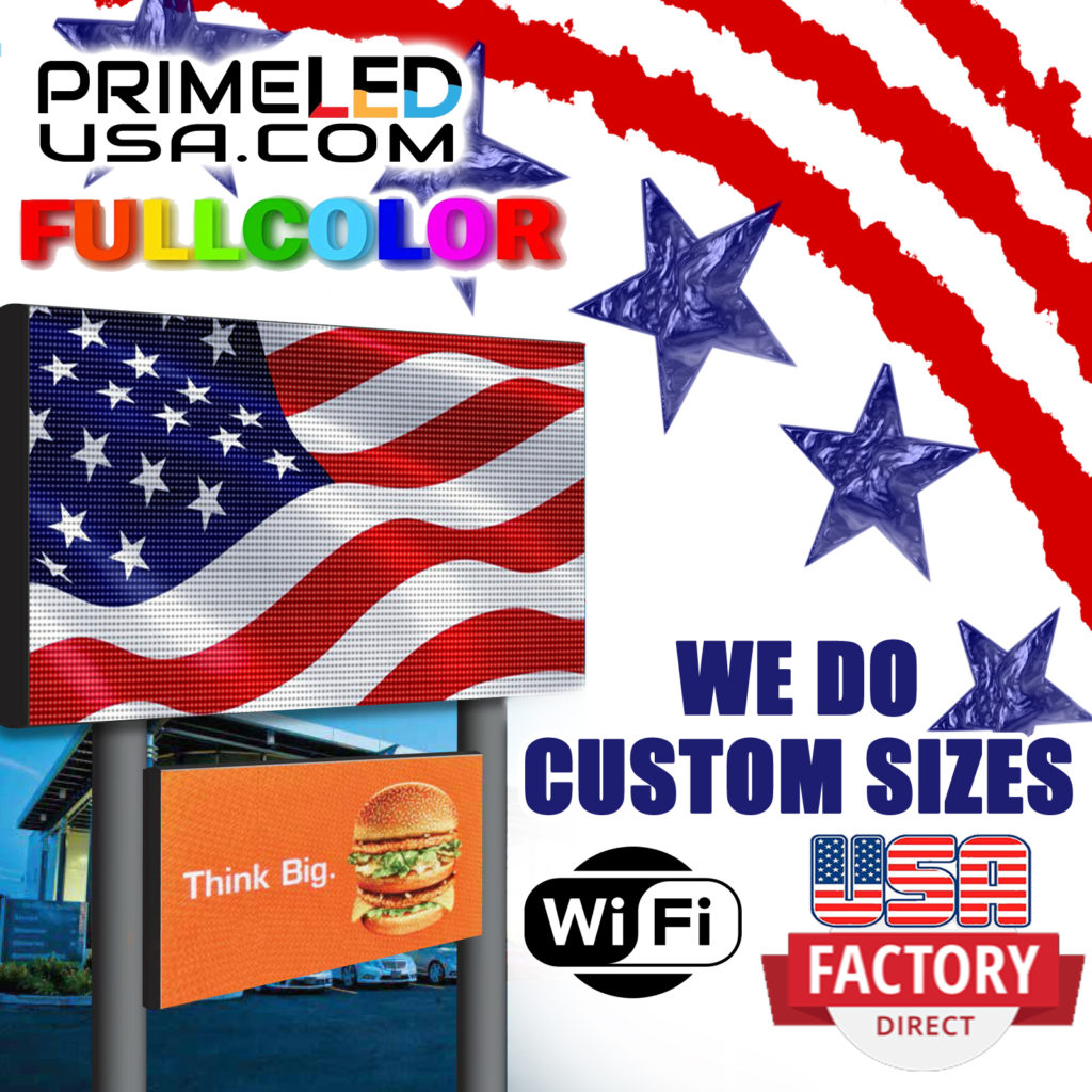 Full Color Led Signs 3ft H x 6ft W (P10MM – DIP) – Prime LED USA – LED ...