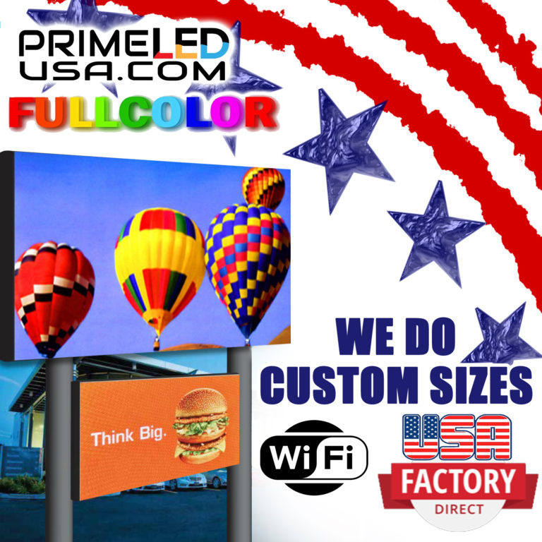 Full Color Led Signs 3ft H x 6ft W (P10MM – DIP) – Prime LED USA – LED ...