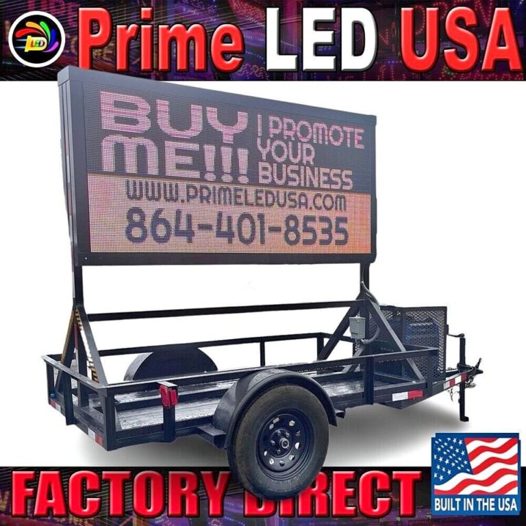 Trailer LED Sign – Full Color 3FT X 7FT – Prime LED USA – LED Signs ...
